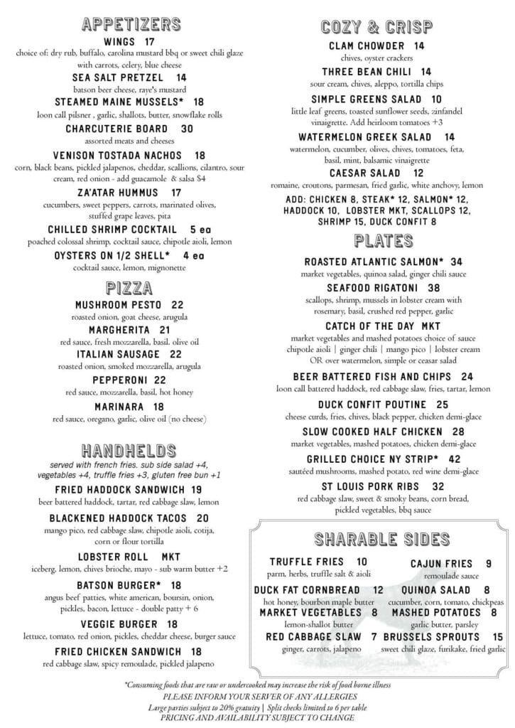 Local Maine Restaurant - Portland ME - Batson River Brewing & Distilling